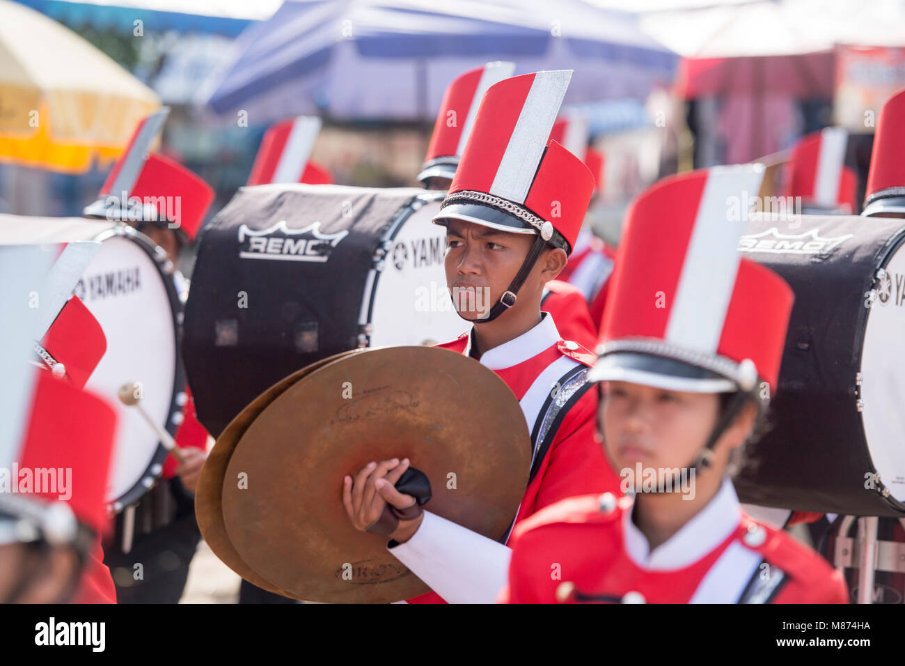 a thai music band at the Longboat Race at the Khlong Chakarai River in ...