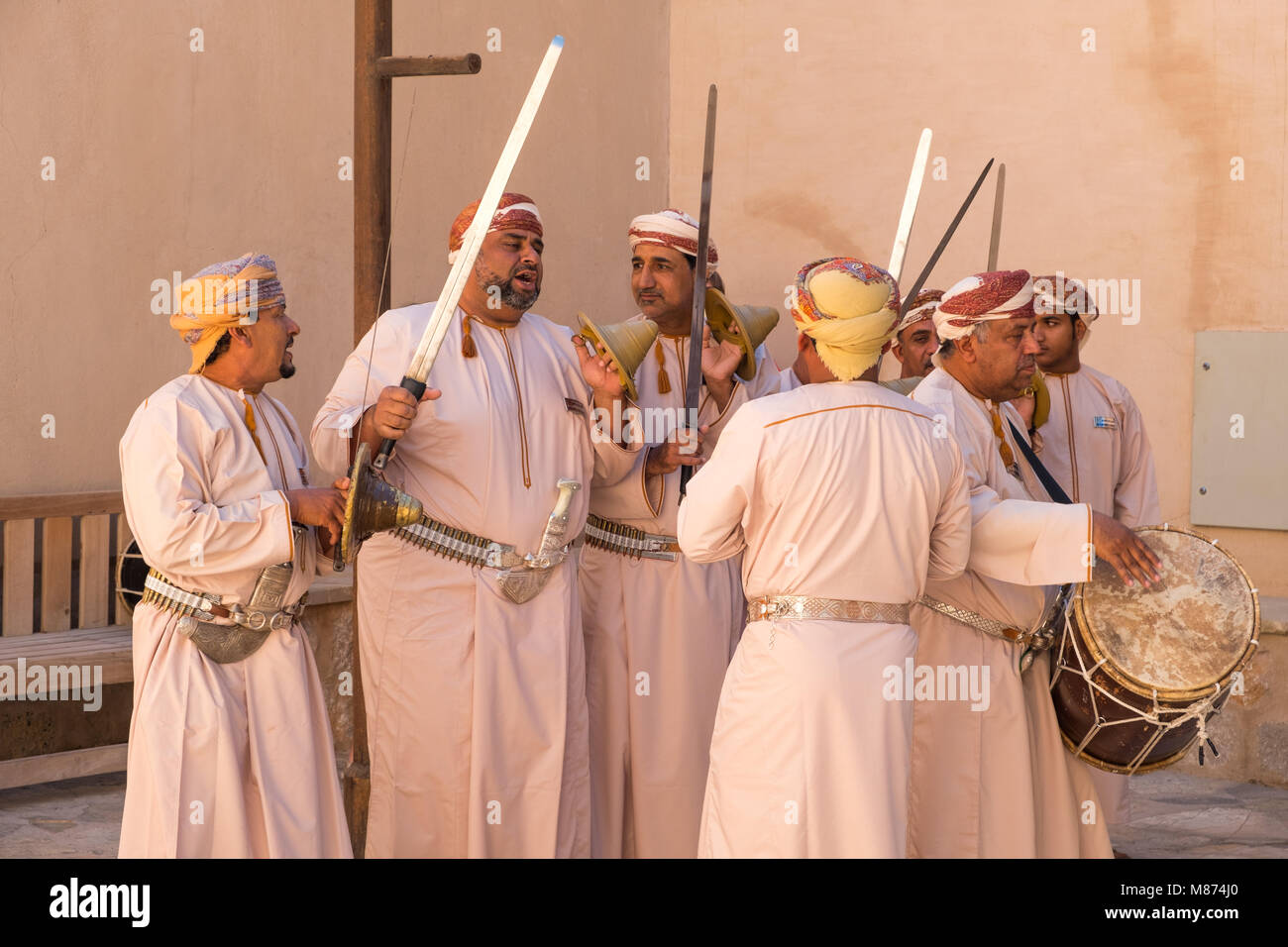 Traditional omani sword dance hi-res stock photography and images - Alamy