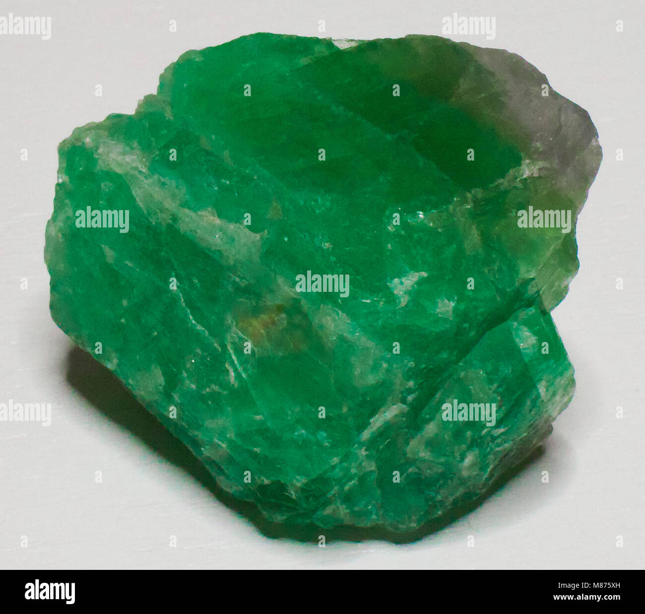 Green and magenta fluorite mineral transparent crystal stone specimen ...