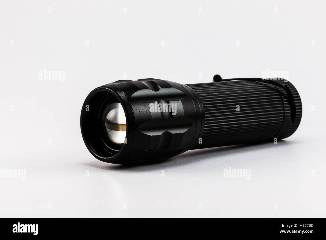 Black Flashlight on white background Stock Photo - Alamy
