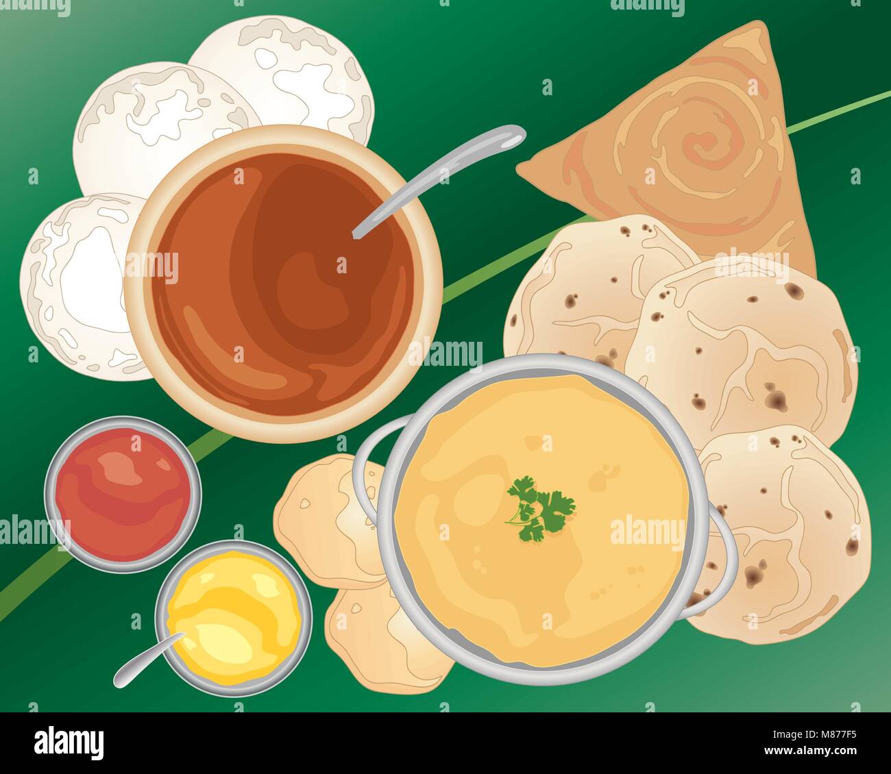 Indian curries Stock Vector Images - Alamy