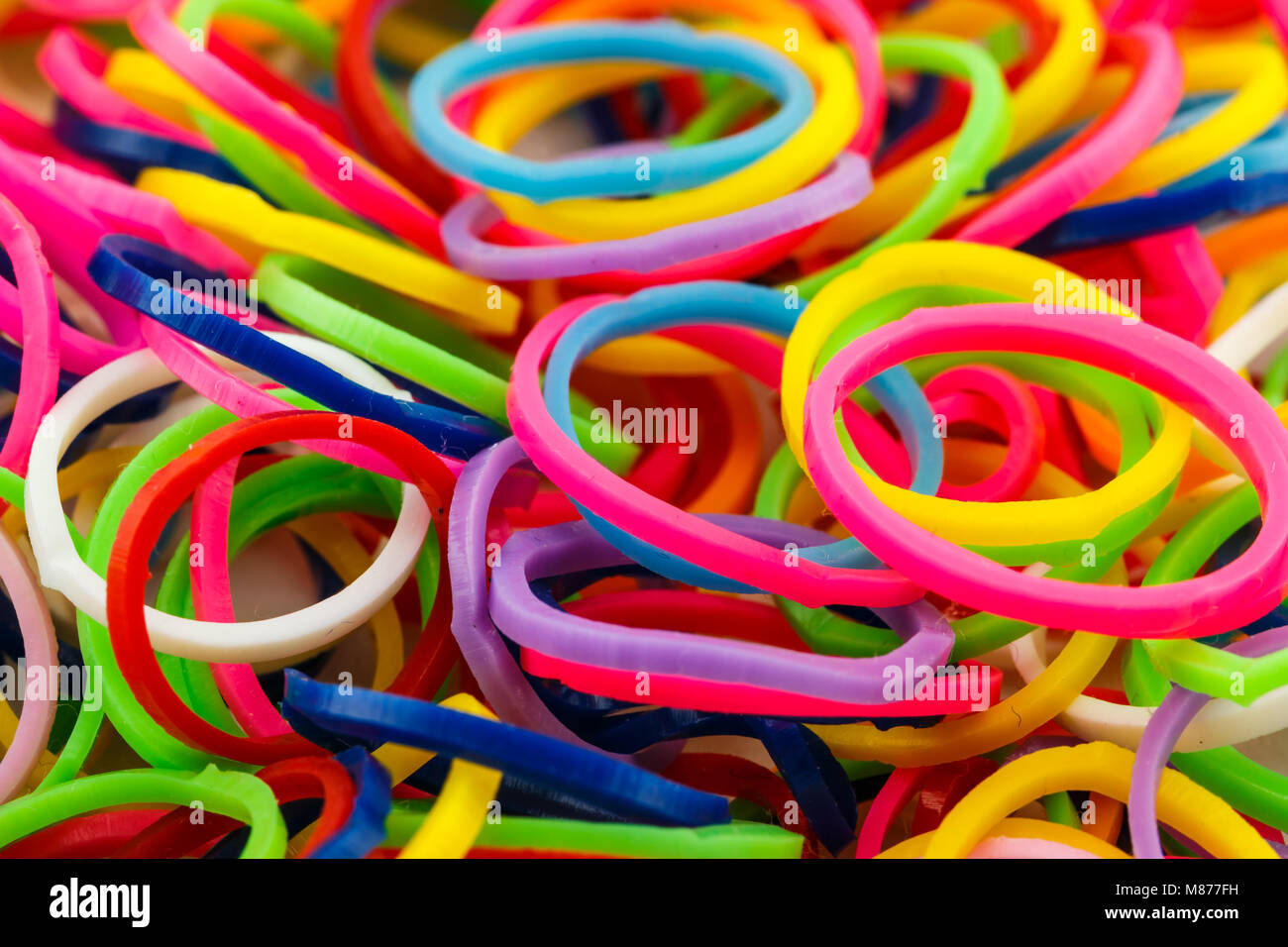 Colorful of plastic band Stock Photo - Alamy