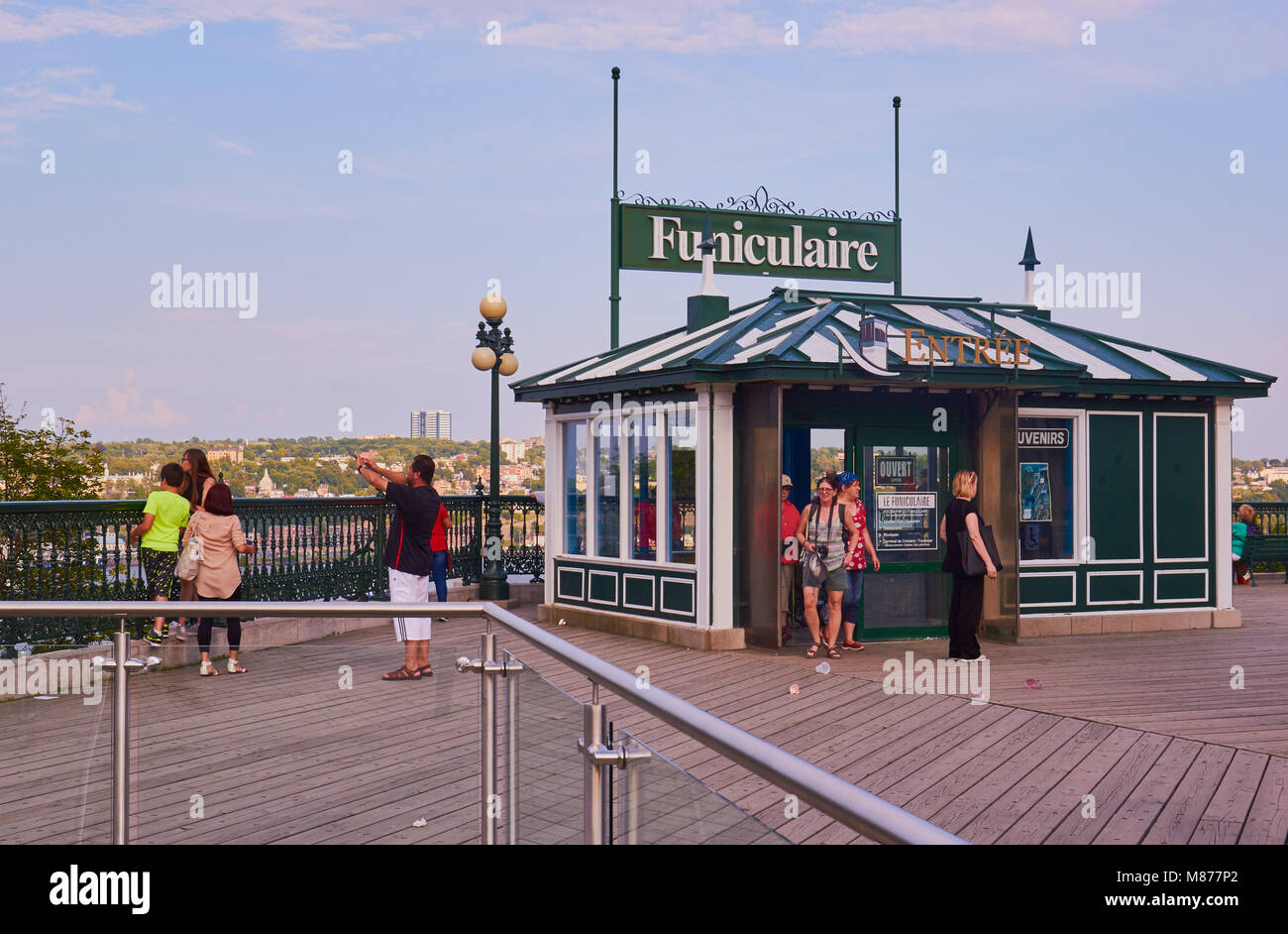 Old Quebec Funicular (opened 1879), links the upper town to the lower ...