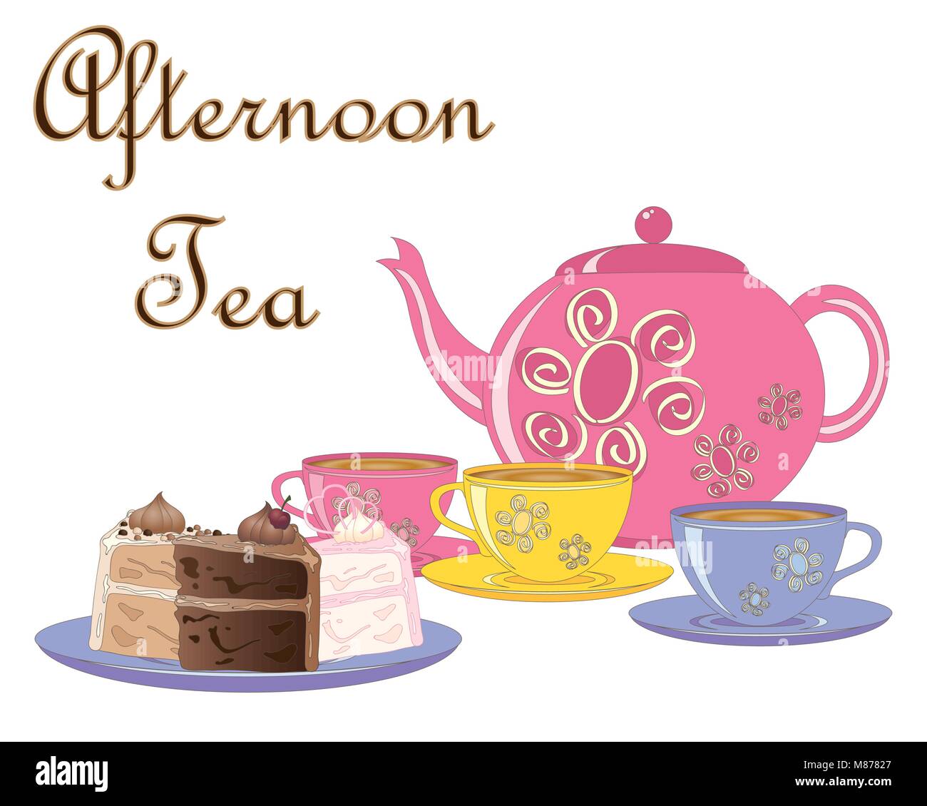 English Tea Rooms Stock Vector Images Alamy