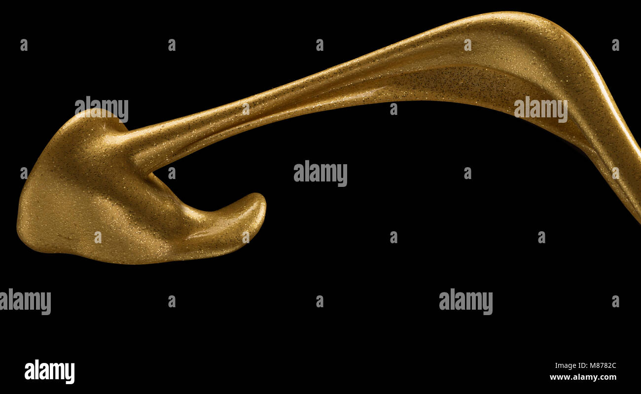 splendid golden splash over black background Stock Photo - Alamy