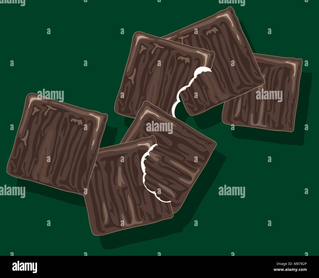 a vector illustration in eps 8 format of popular chocolate thin mints ...