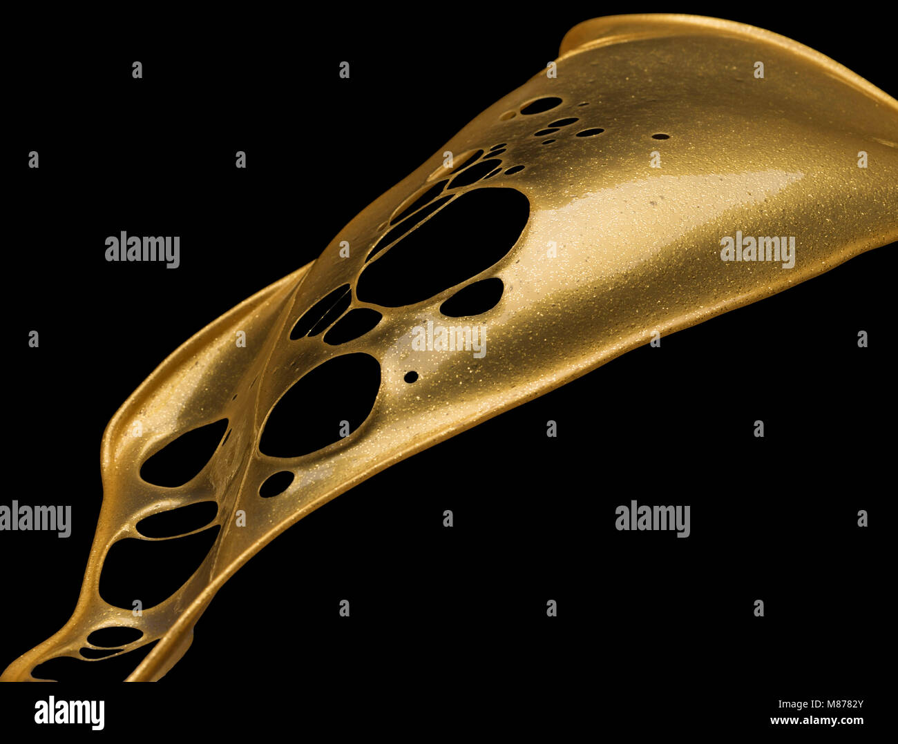 splendid golden splash over black background Stock Photo - Alamy