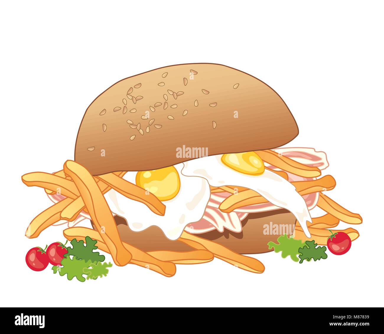 Sandwich assembly vector vectors hi-res stock photography and images ...