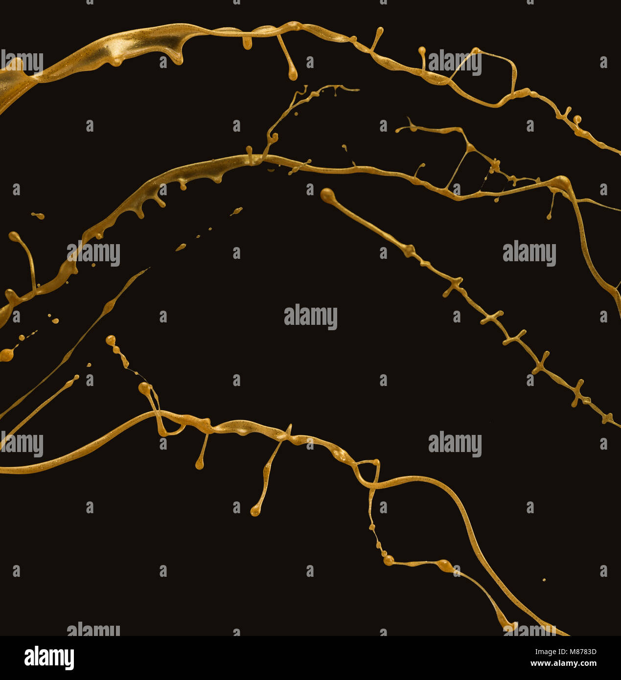 Gold splashing hi-res stock photography and images - Alamy