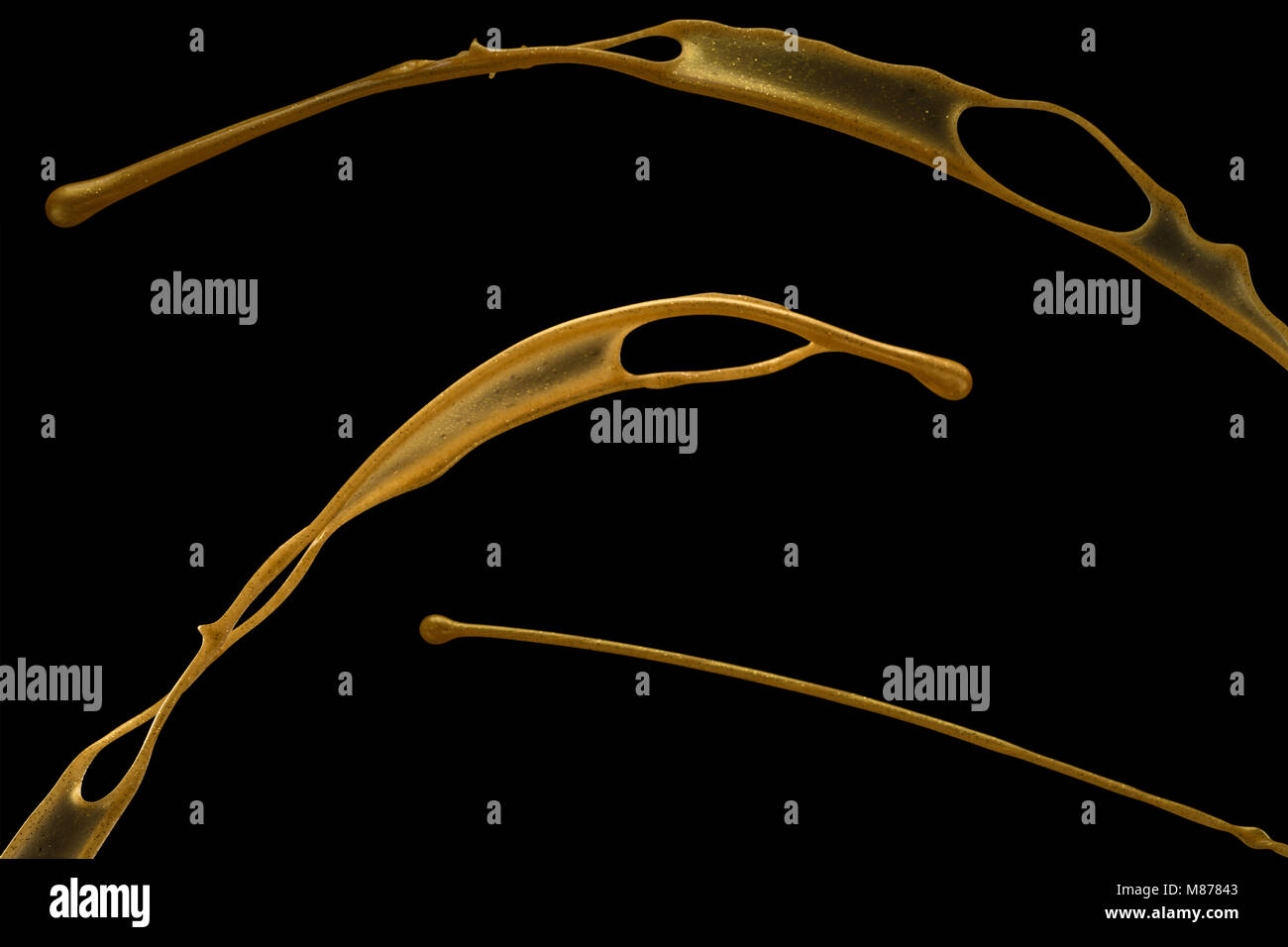 splendid golden splash over black background Stock Photo - Alamy