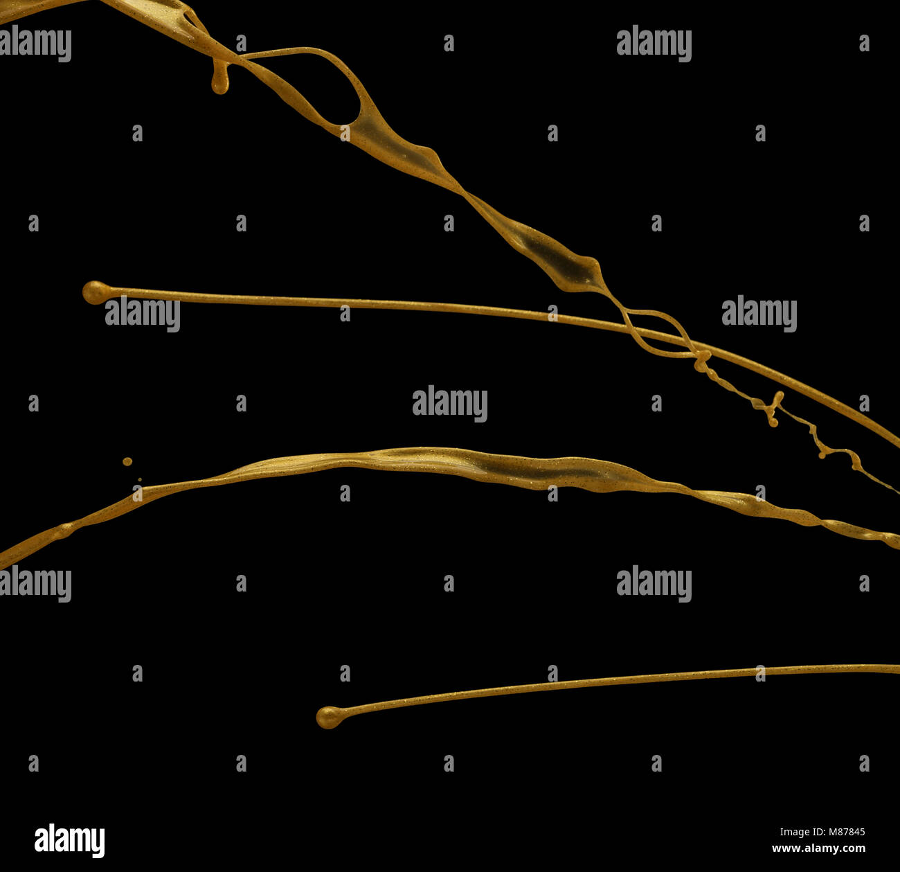 splendid golden splash over black background Stock Photo - Alamy