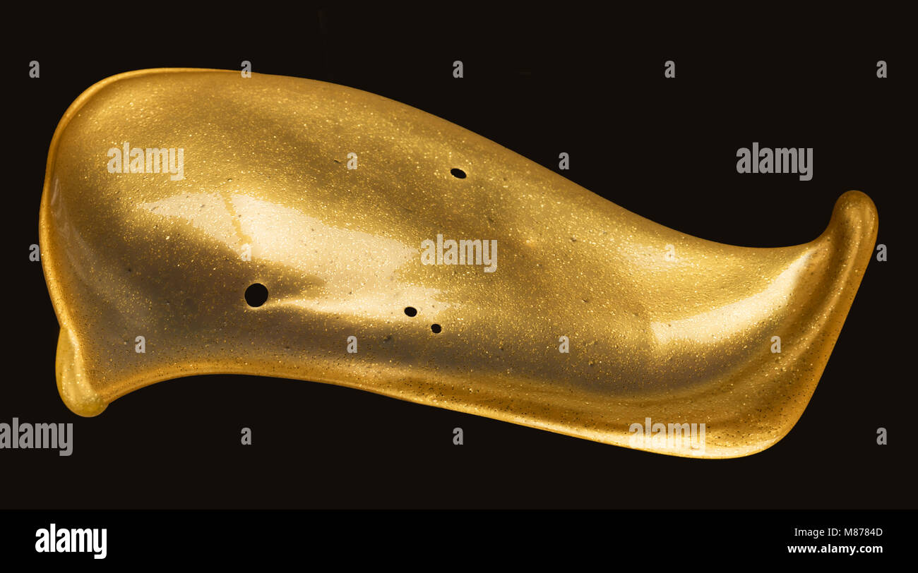 splendid golden splash over black background Stock Photo - Alamy