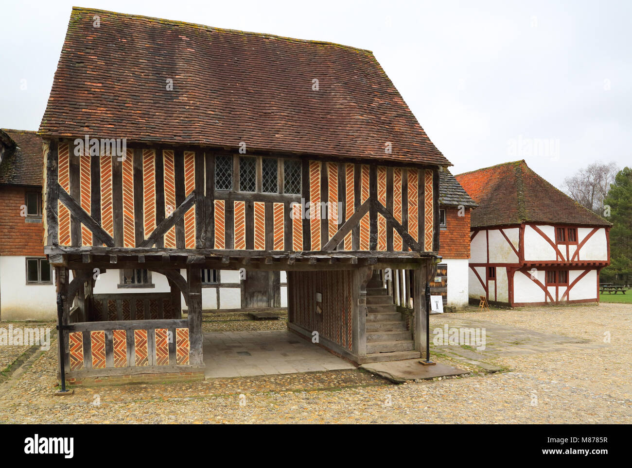 old restored country buildings at weald and downland museum sussex ...