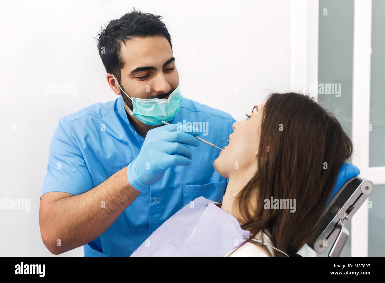 Dentist Checks Teeth Stock Photo - Alamy