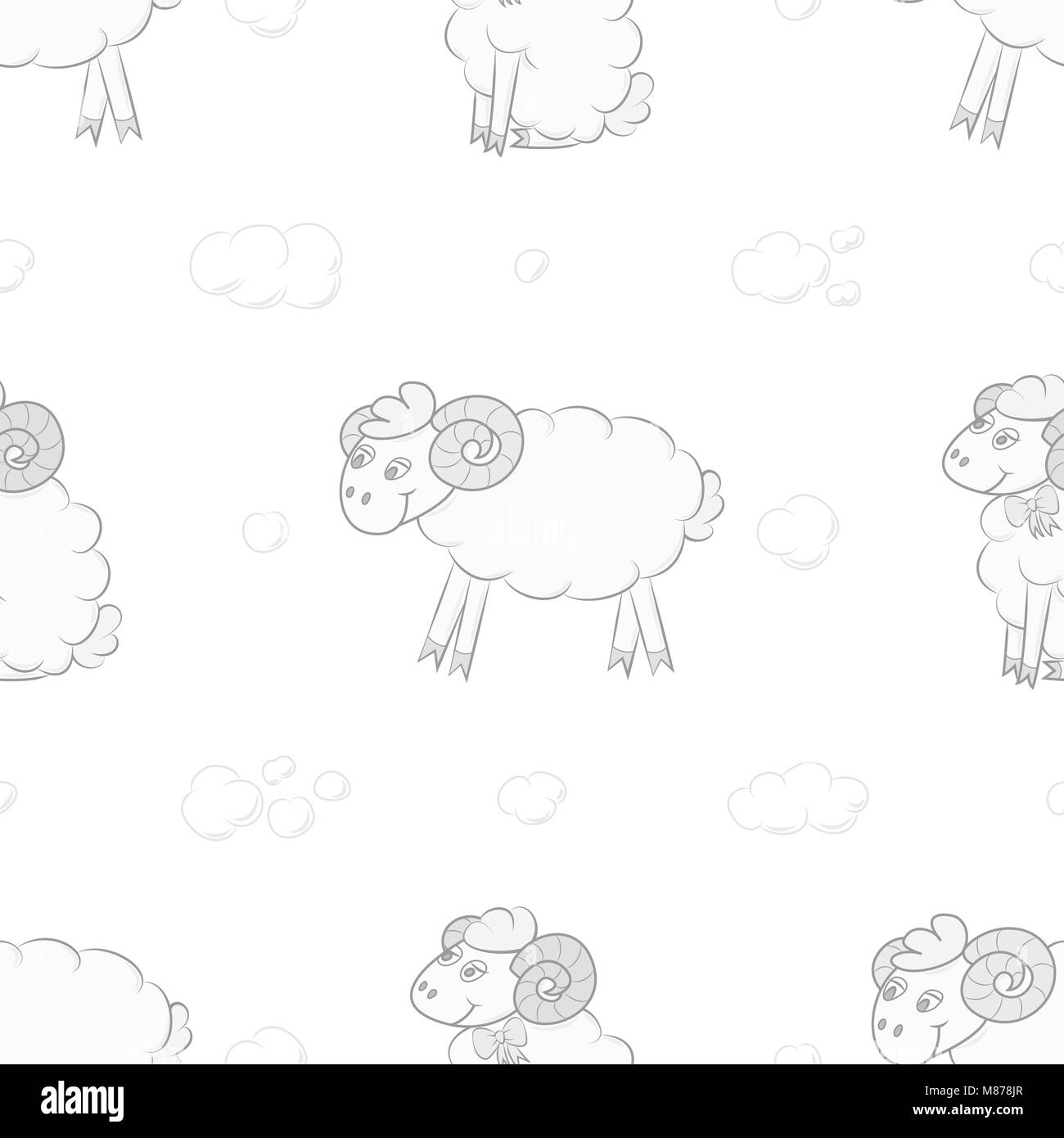 Seamless pattern background with sheep Stock Vector Image & Art - Alamy