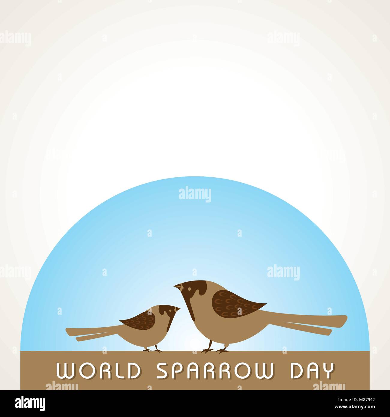 World Sparrow Day. Vector illustration of the date of sparrows. Cute ...