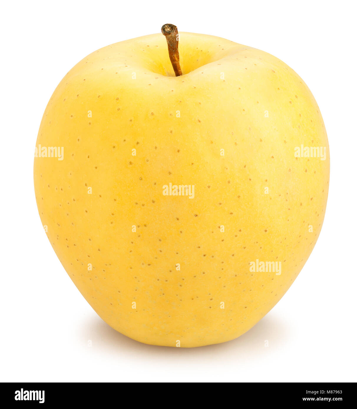yellow apples path isolated Stock Photo - Alamy