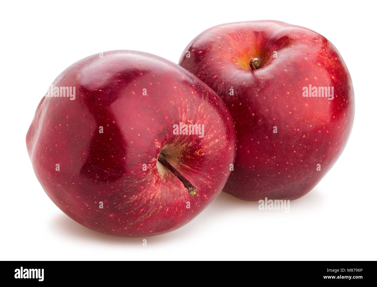red apples path isolated Stock Photo - Alamy
