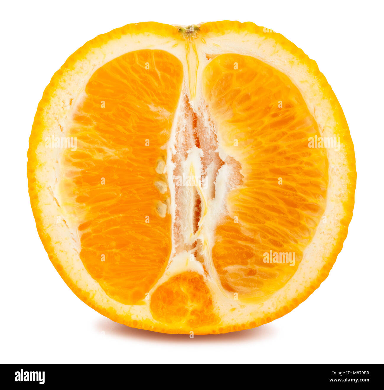 sliced orange fruit path isolated Stock Photo - Alamy