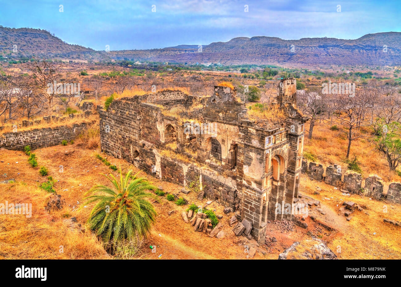 Chini Mahal, a ruined palace at Daulatabad fort in Maharashtra, India ...