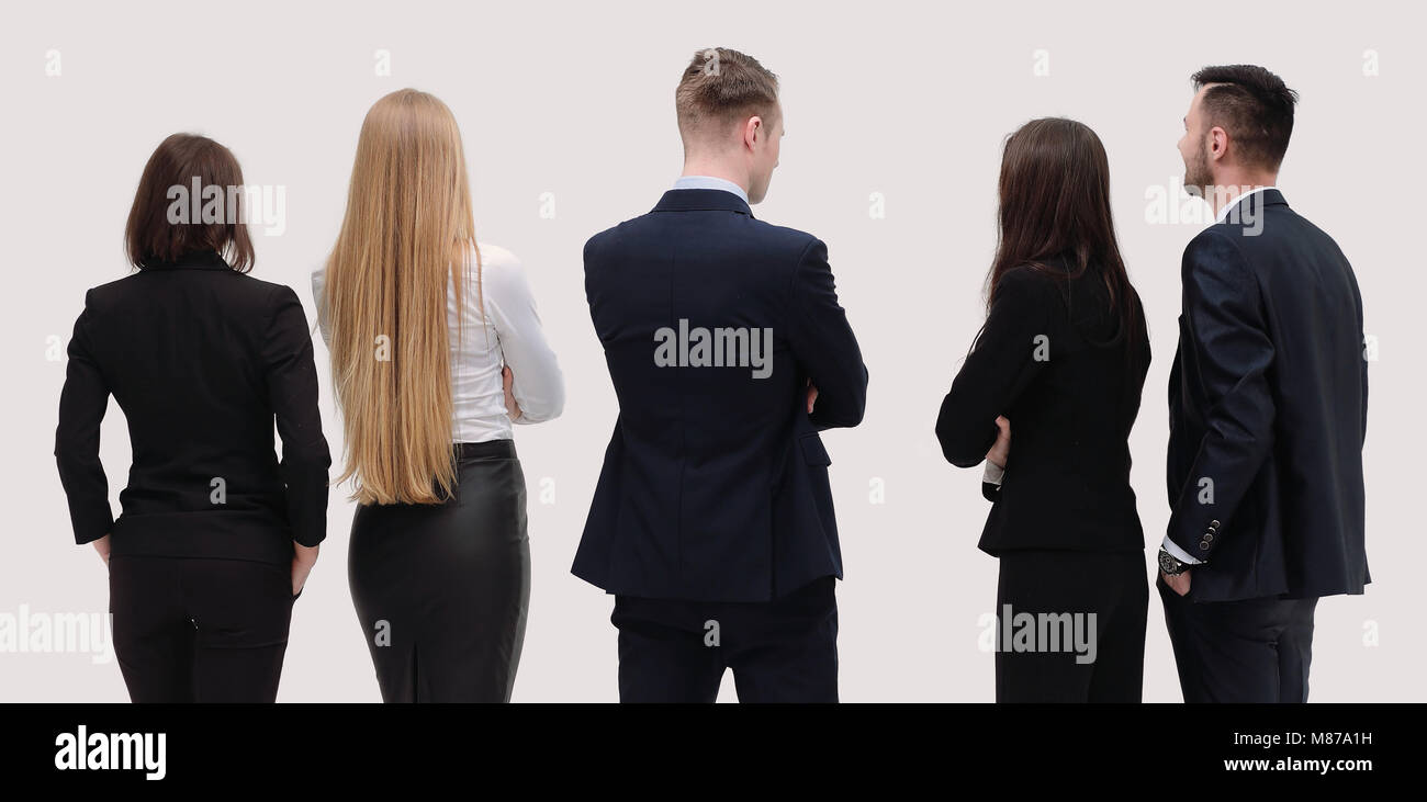 rear view. group of business people looking forward Stock Photo - Alamy