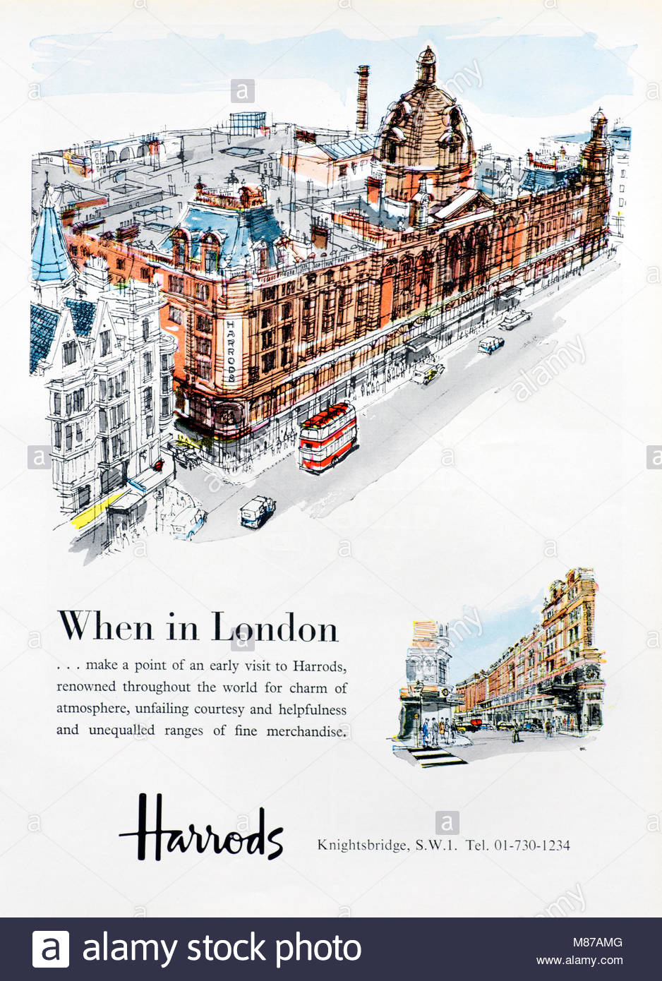 Harrods store illustration hi-res stock photography and images - Alamy