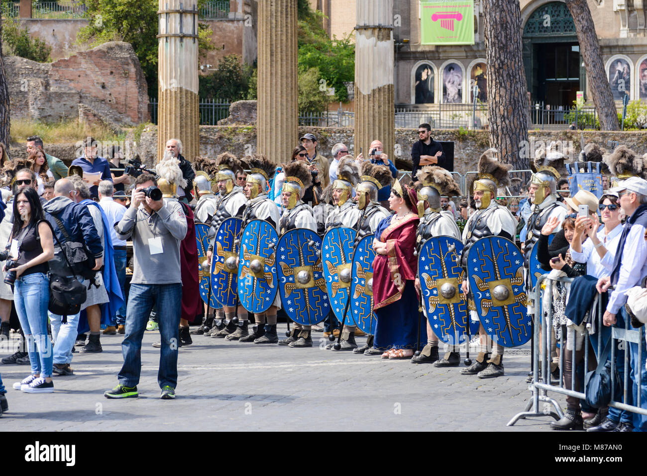 Rome, Italy - April 23, 2017: the representation of the ancient romans ...