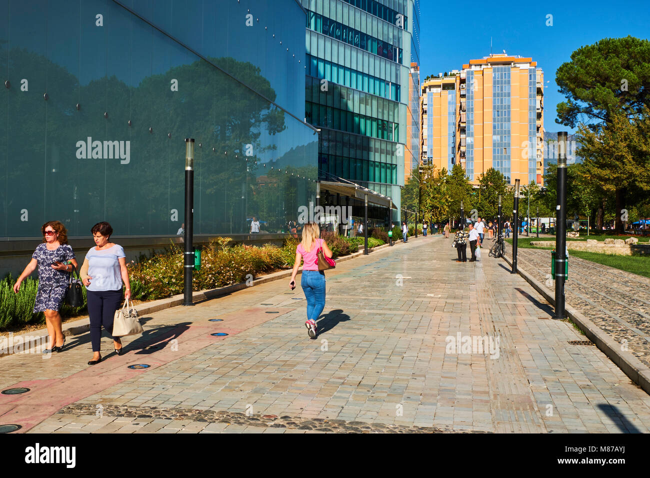 Albania, Tirana, Abdi Toptani street Stock Photo - Alamy