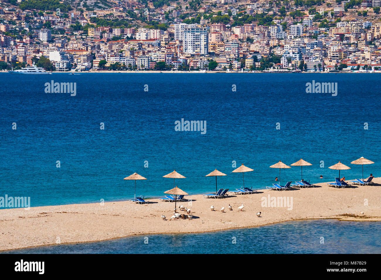 Albania, Vlore province, Saranda city Stock Photo - Alamy