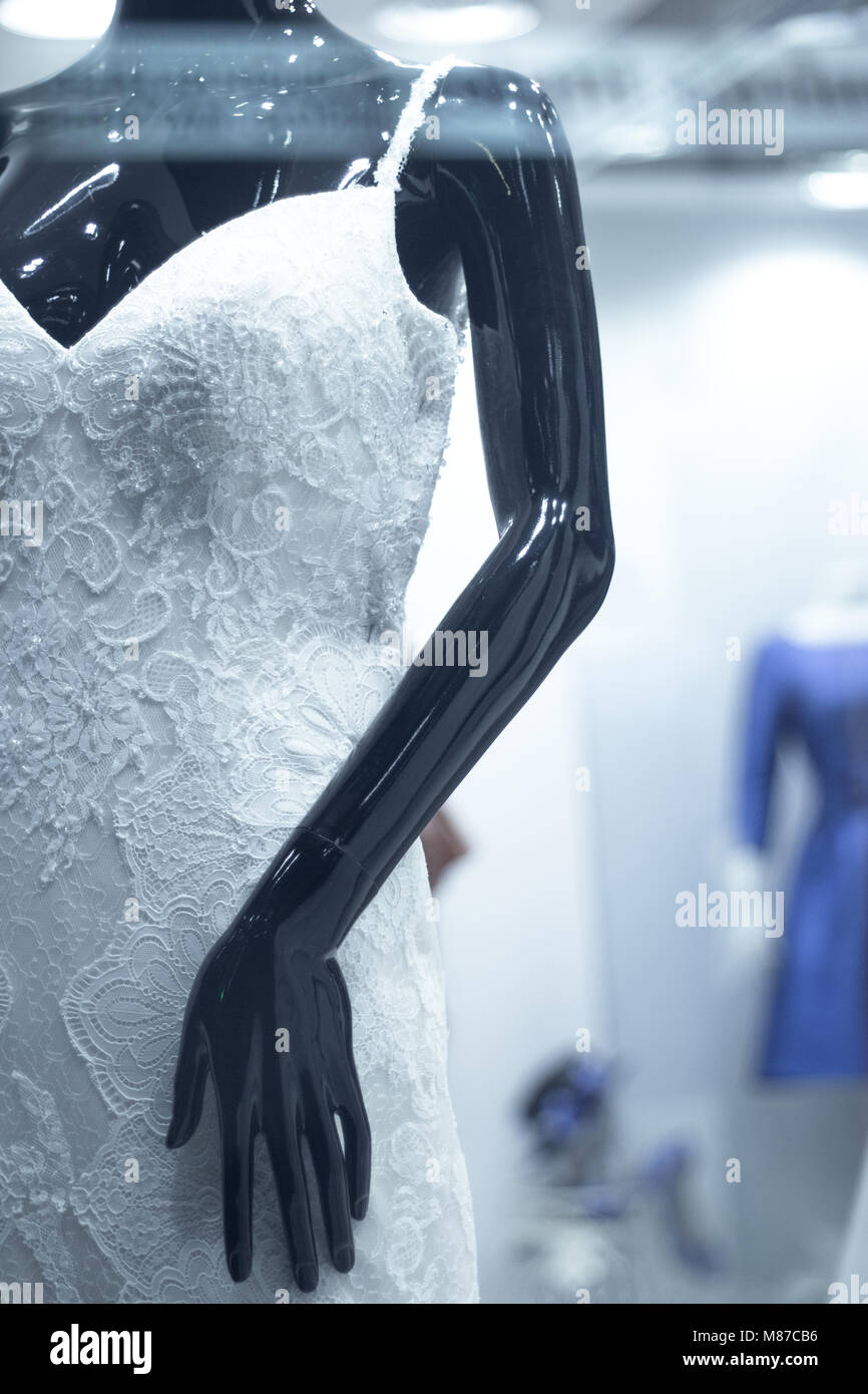 Part of a generic wedding dress. No people Stock Photo - Alamy