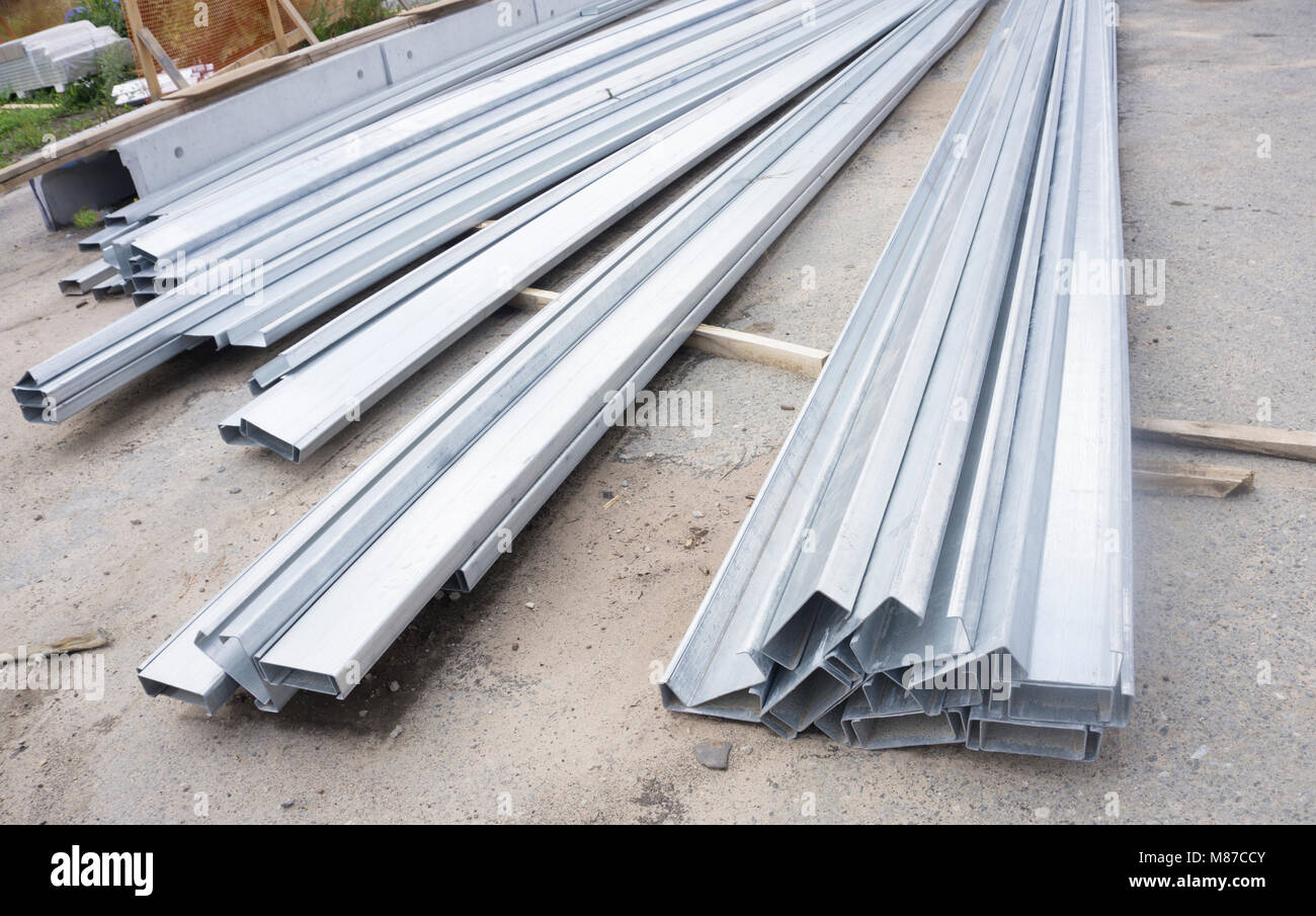 set of building profiles, steel profiles for repair, construction works ...