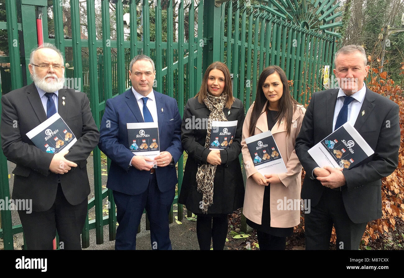 (left to right) Sinn FeinÕs Francie Molloy, Colm Gildernew, Elisha ...