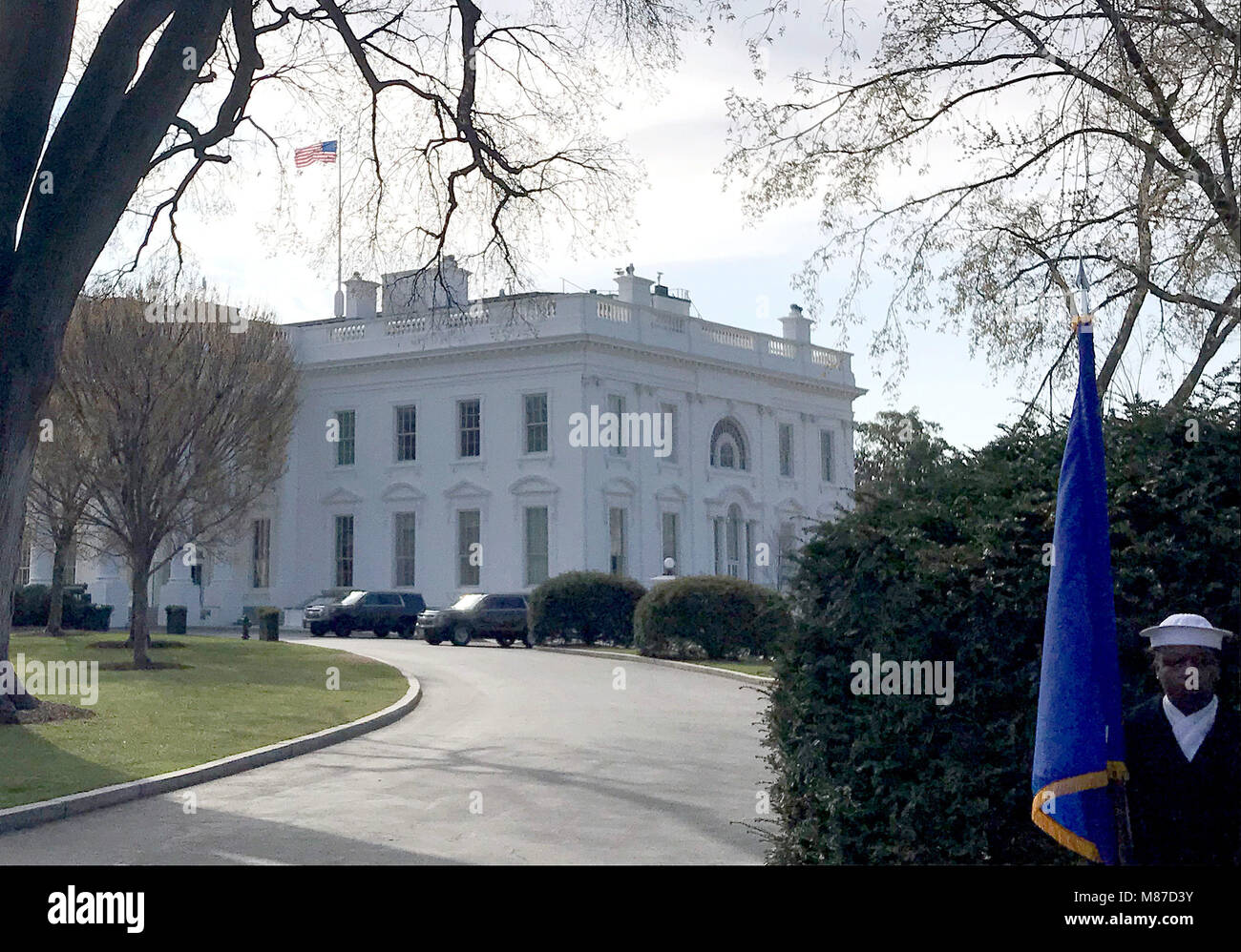 An external view of the White House in Washington DC, USA, as the US ...
