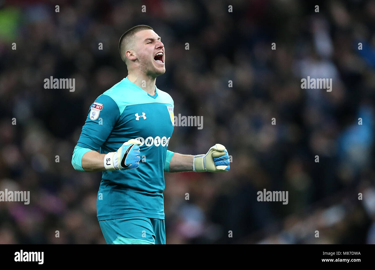 Aston Villa goalkeeper Sam Johnstone Stock Photo - Alamy
