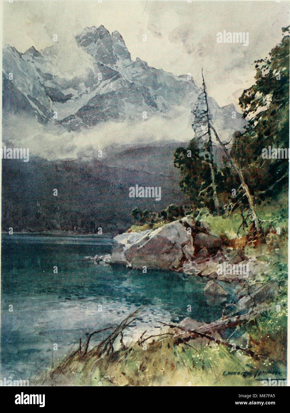 This 1912 landscape painting by Edward Harrison Compton depicts the ...