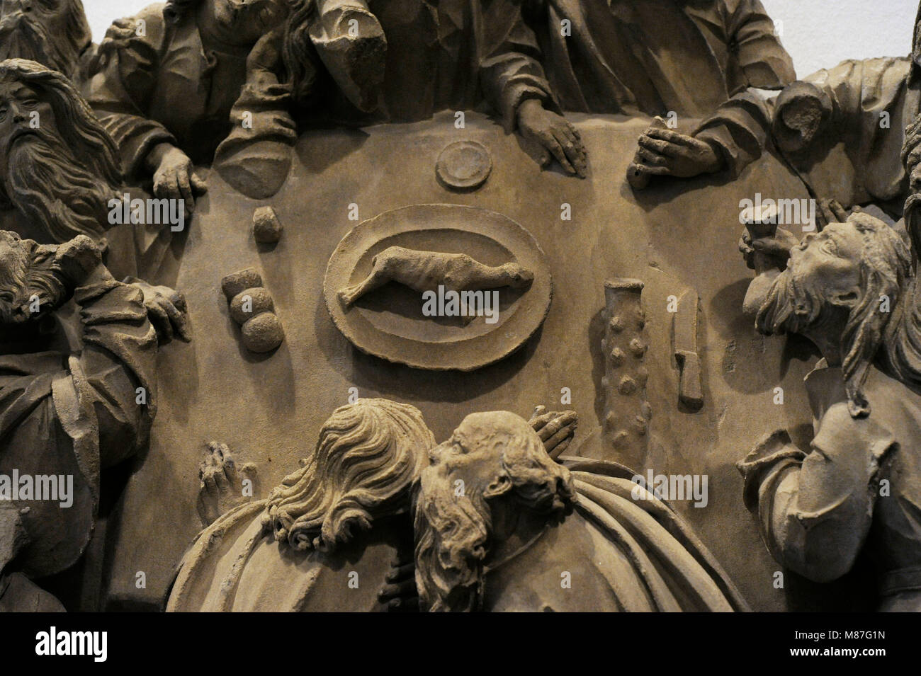 The Last Supper from the sacrament house of Cologne Cathedral, Germany ...
