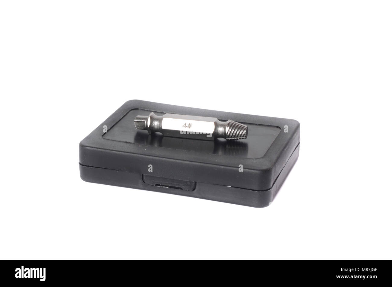 Screw Extractor Set in Black Plastic Box Stock Photo - Alamy