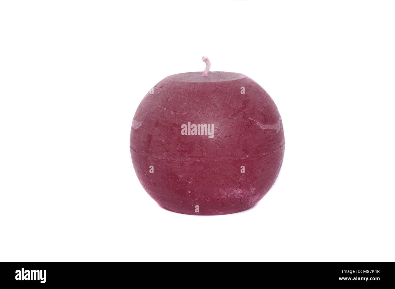 Red candle isolated on white background Stock Photo - Alamy