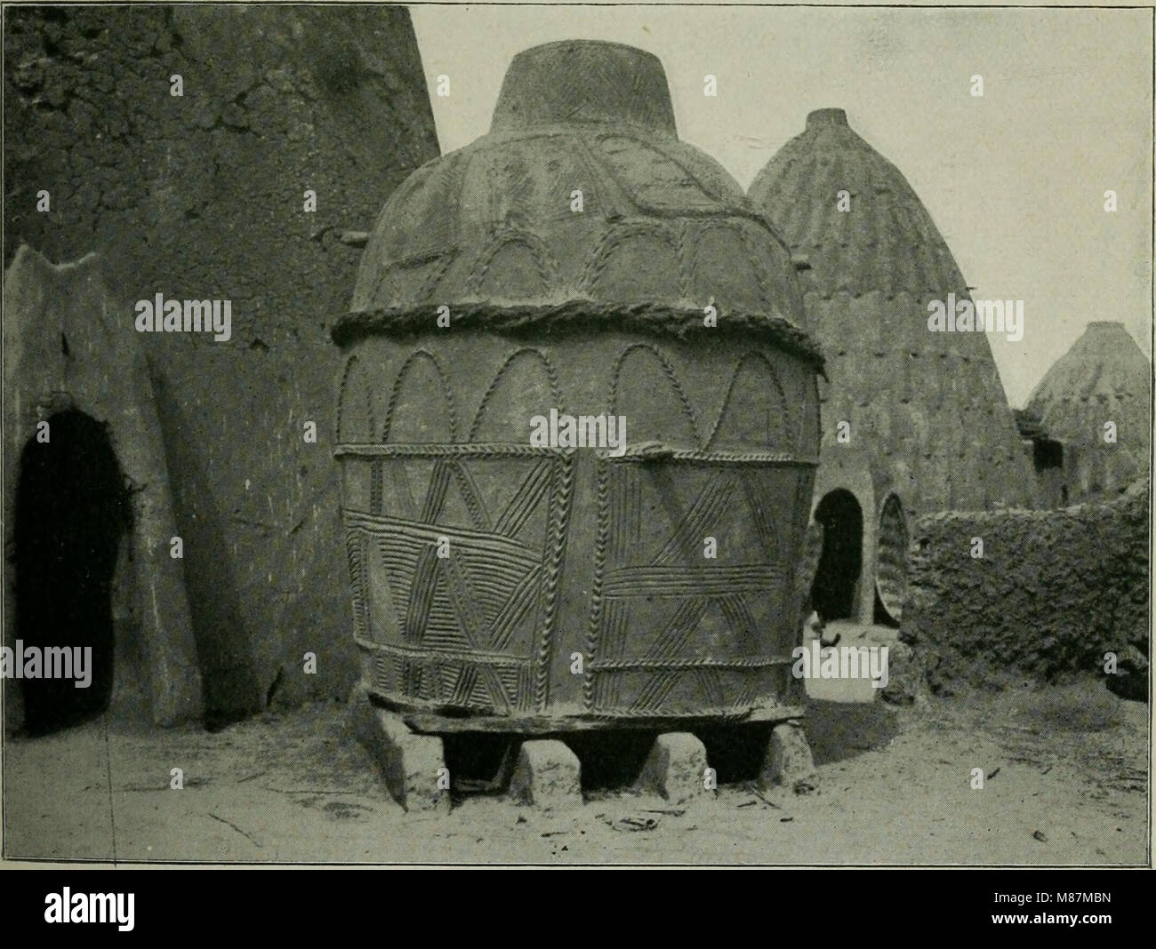 The earthenware corn store of the Musgum is a traditional storage ...