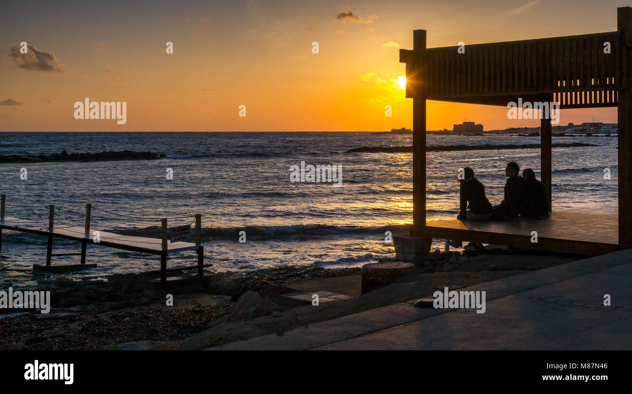 Rocky coast cyprus sunset hi-res stock photography and images - Alamy