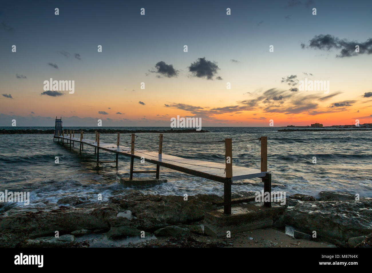 Rocky coast cyprus sunset hi-res stock photography and images - Alamy