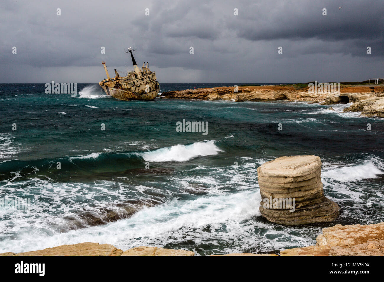 Shipwreck of Edro III at Seacaves, an area of outstanding natural ...