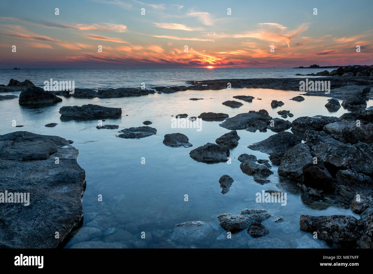 Sunset at Pathos, Cyprus Stock Photo - Alamy