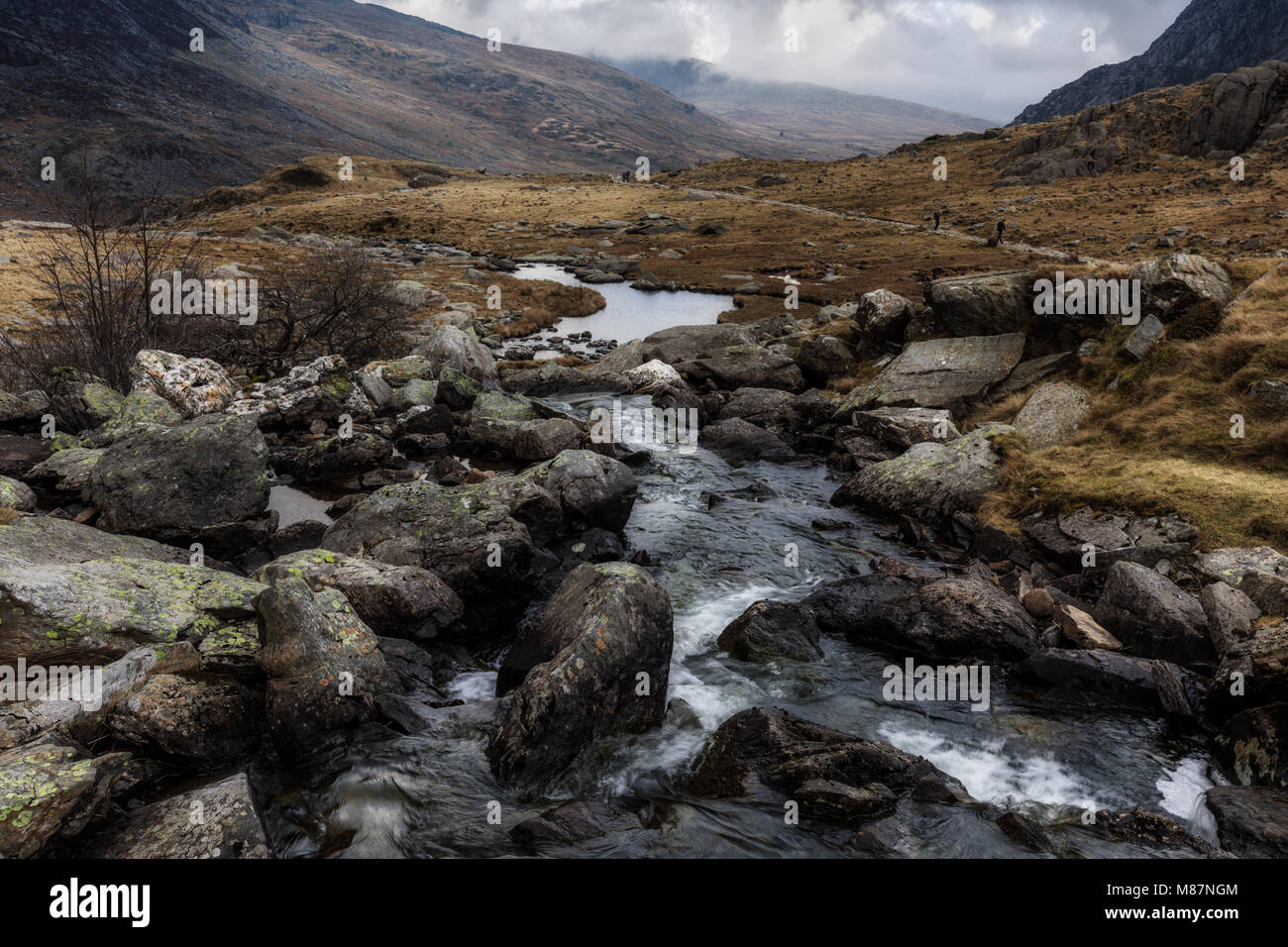 Waterfall on Afon Idwal, Snowdonia, North Wales, UK Stock Photo - Alamy
