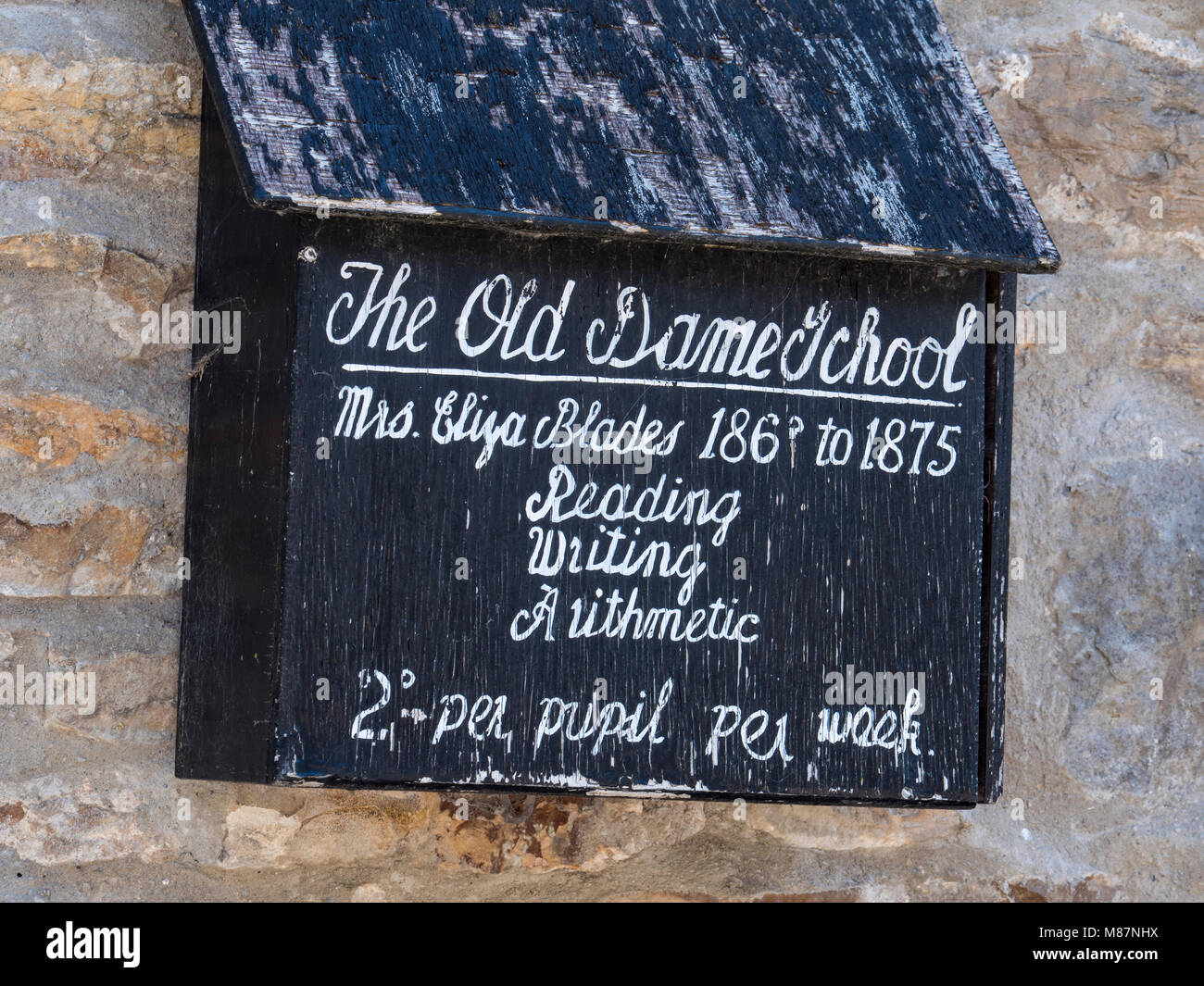 Old Dame School Cottage Bainbridge North Yorkshire England Stock Photo ...