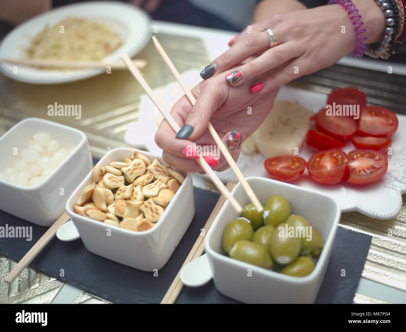 Picking olives with hand hi-res stock photography and images - Alamy