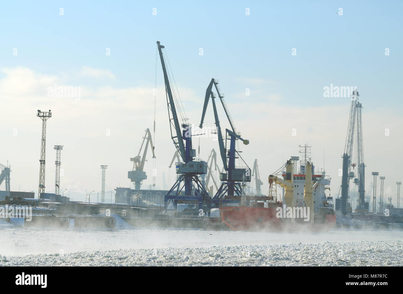 The natural landscape at the cargo port.The natural landscape at the ...