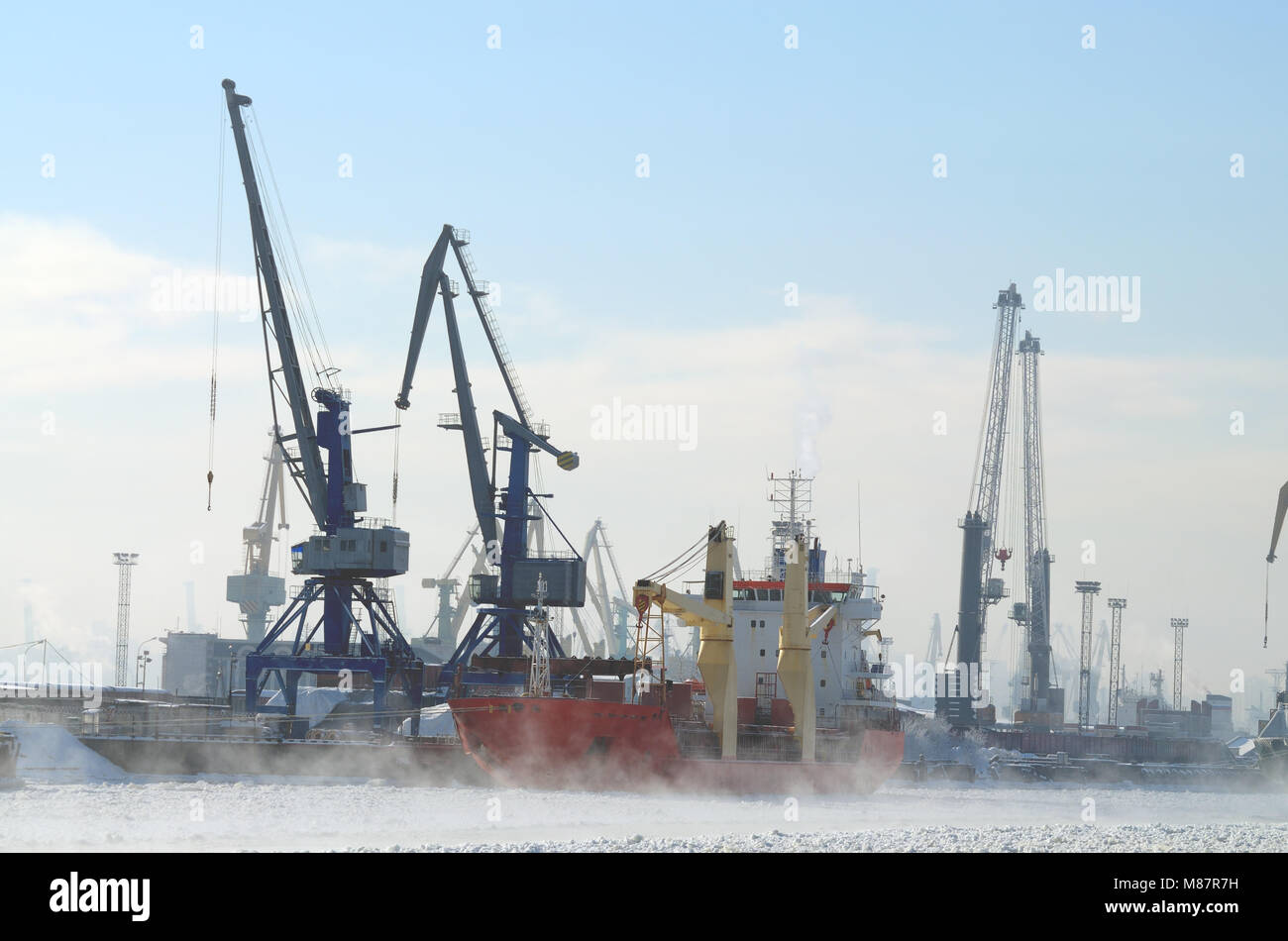 The natural landscape at the cargo port.The natural landscape at the ...