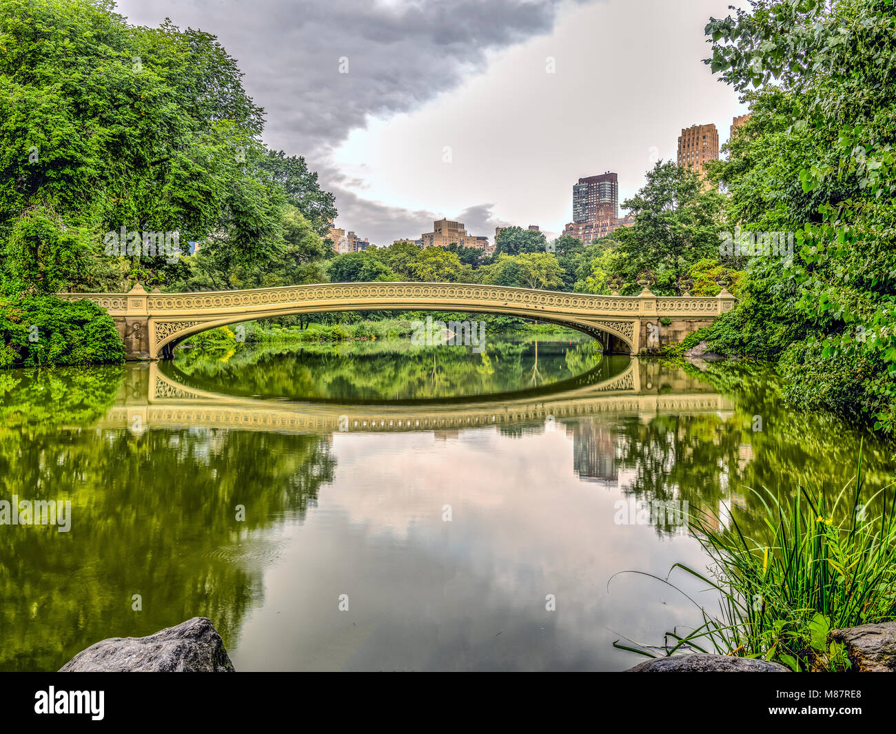 The Bow Bridge is a cast iron bridge located in Central Park, New York ...