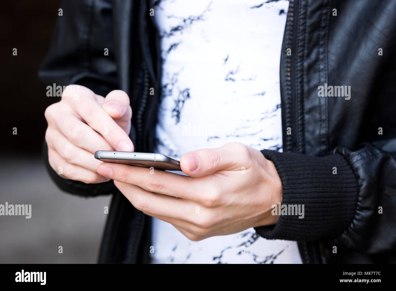 Smartphone in hand Stock Photo - Alamy